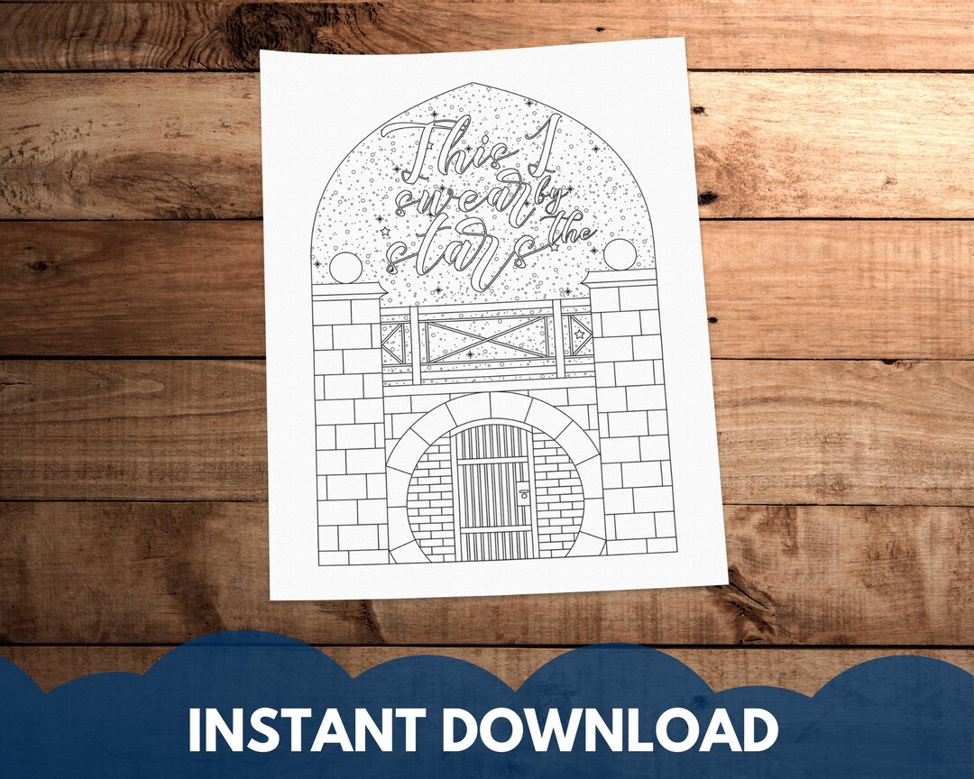 Les Miserables Inspired Coloring Page | Broadway Coloring Page | Adult ...