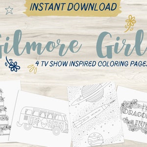 Gilmore Girls Inspired Coloring Pages | TV Show Coloring Page | Adult ...