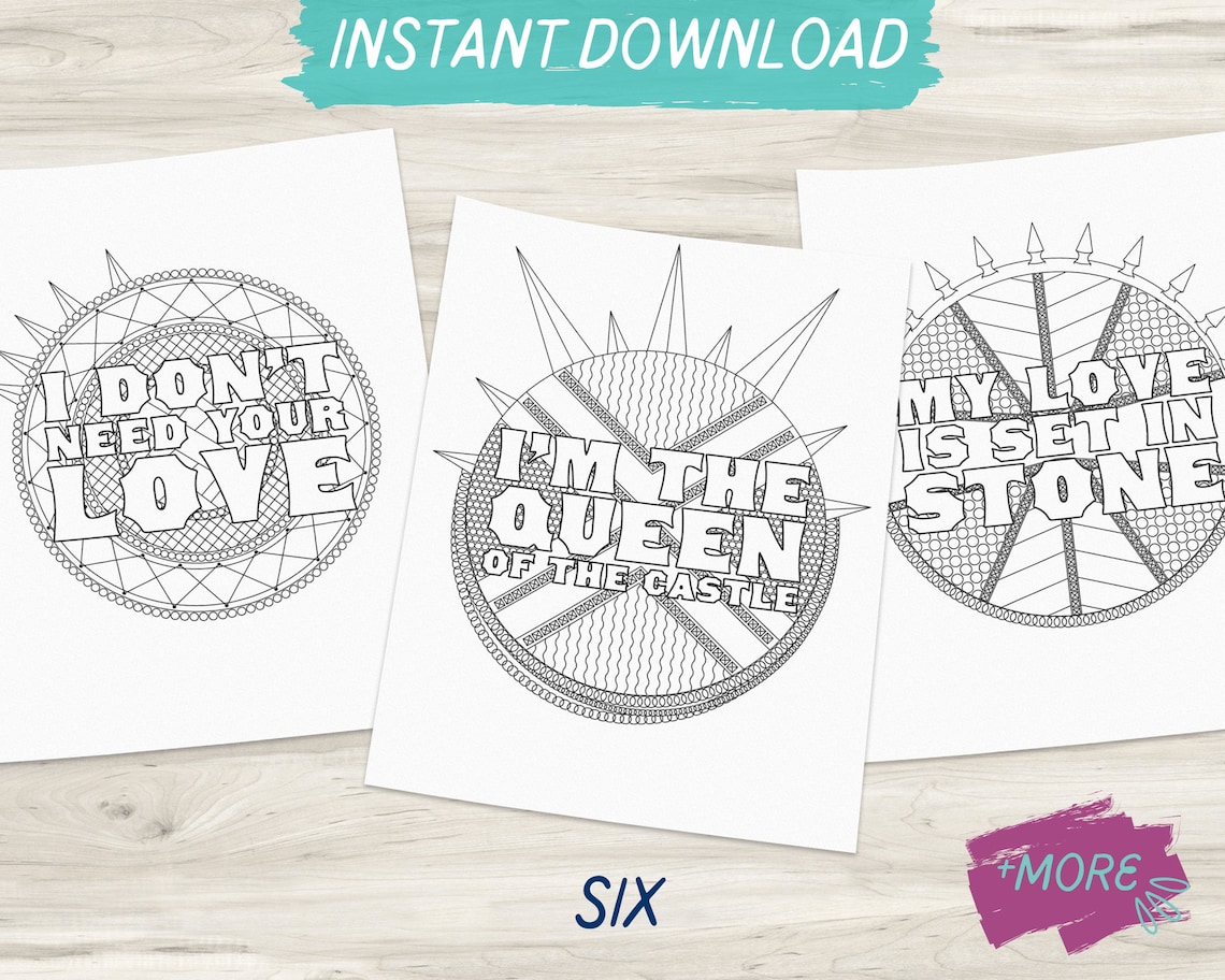 Broadway Inspired Coloring Page Mega Bundle | Adult Coloring Page ...