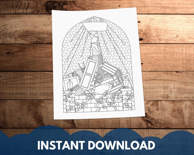 Les Miserables Inspired Coloring Page | Broadway Coloring Page | Adult ...