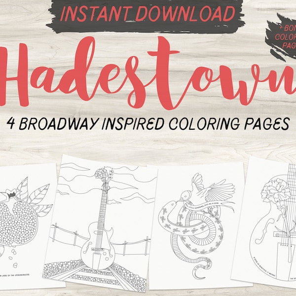 Les Miserables Inspired Coloring Page Broadway Coloring Page Adult ...