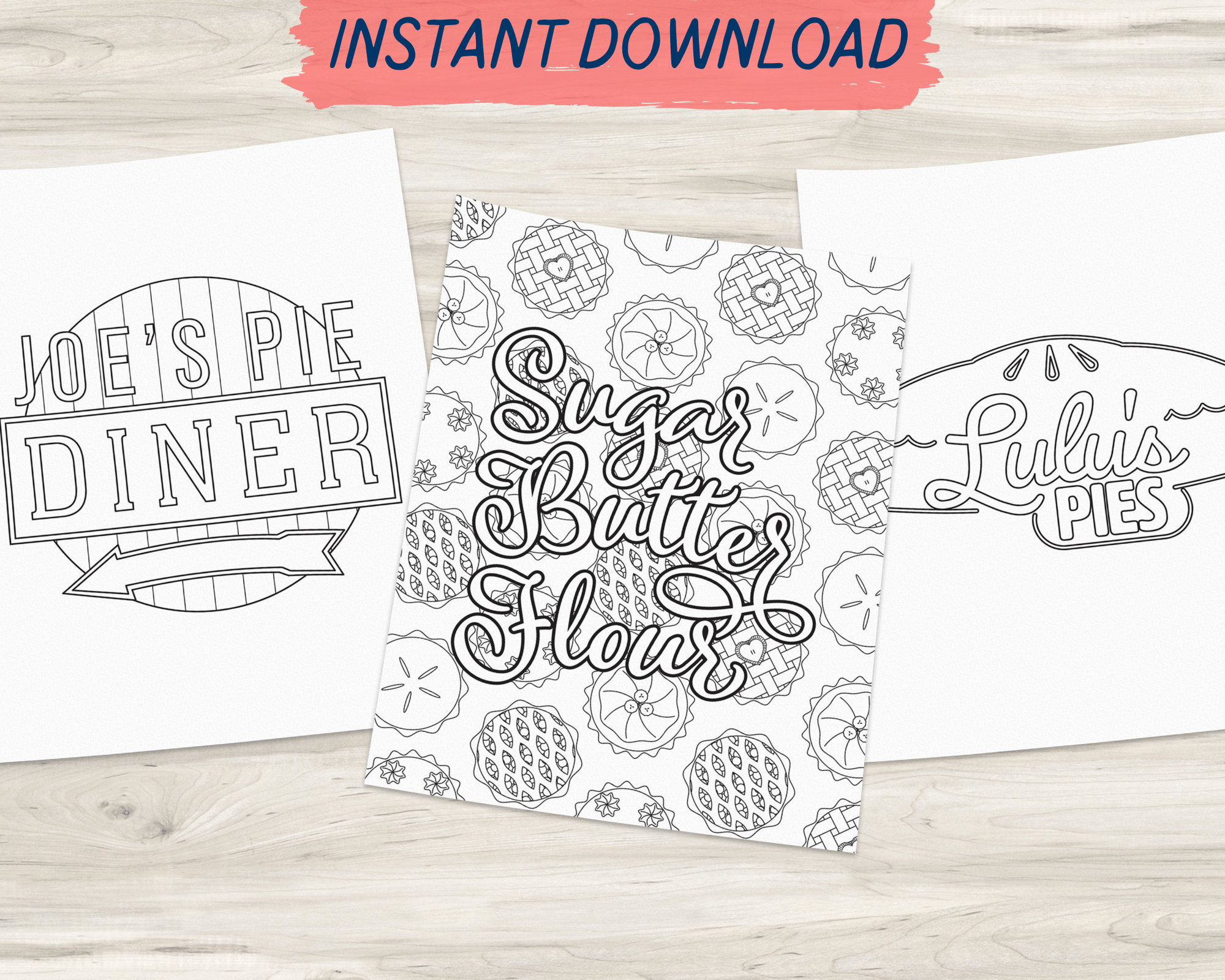 Waitress Inspired Coloring Pages | Broadway Coloring Page | Adult ...