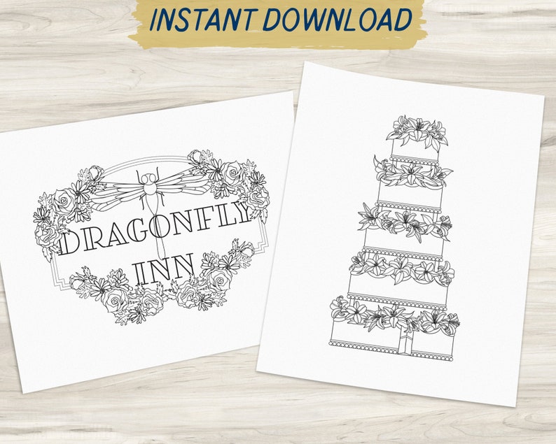 Gilmore Girls Inspired Coloring Pages | TV Show Coloring Page | Adult ...