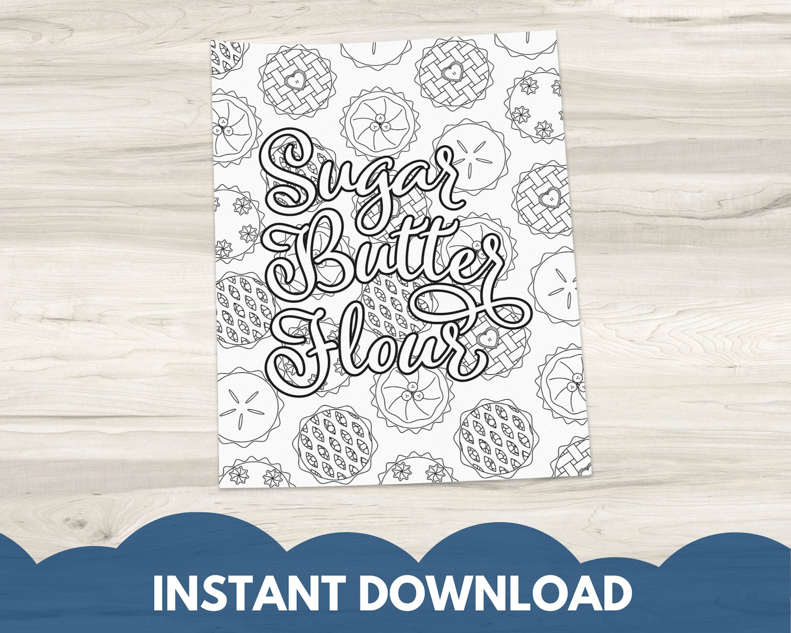 Waitress Inspired Coloring Page | Broadway Coloring Page | Adult ...