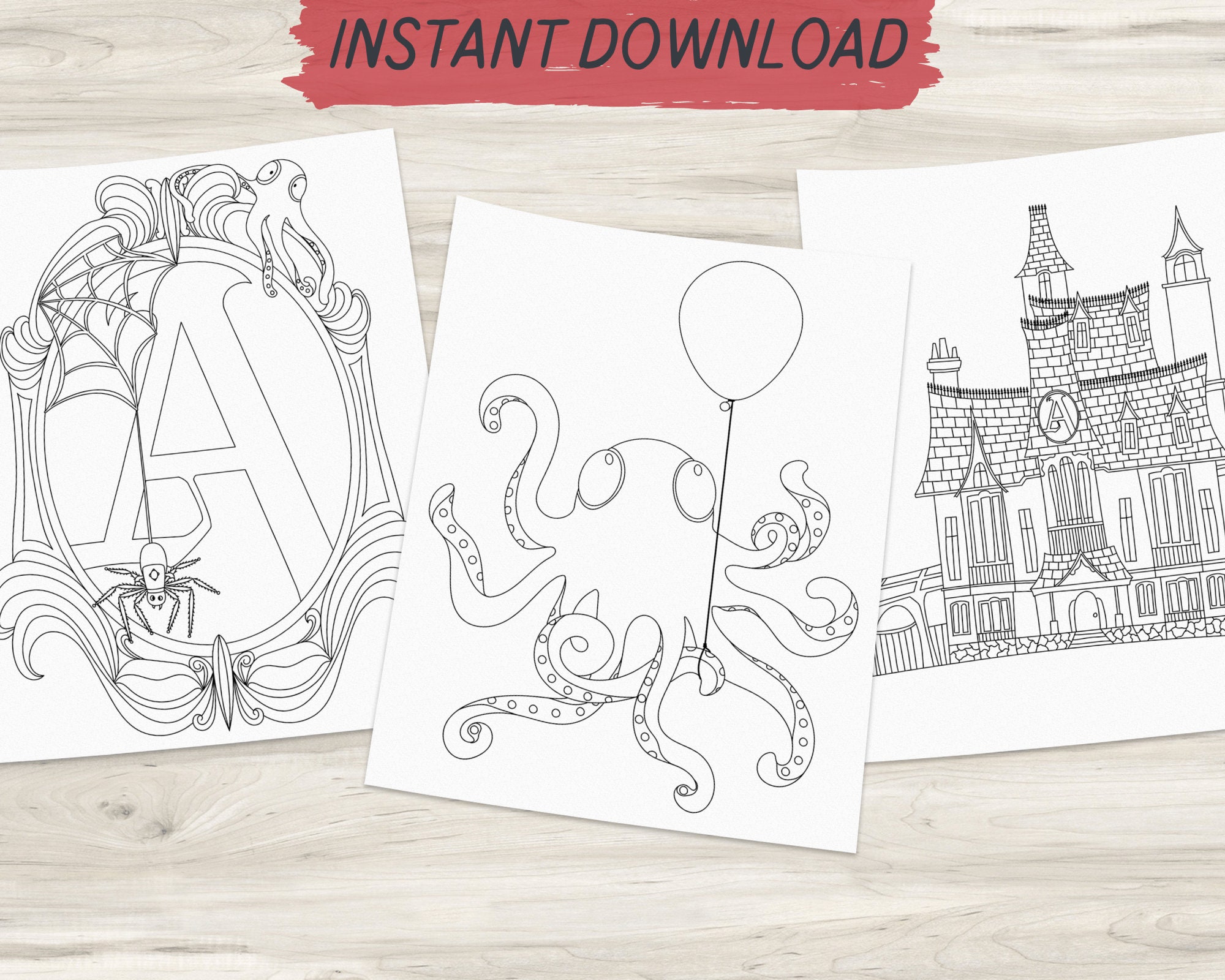 The Addams Family Inspired Coloring Page | Animated | Movie Coloring ...