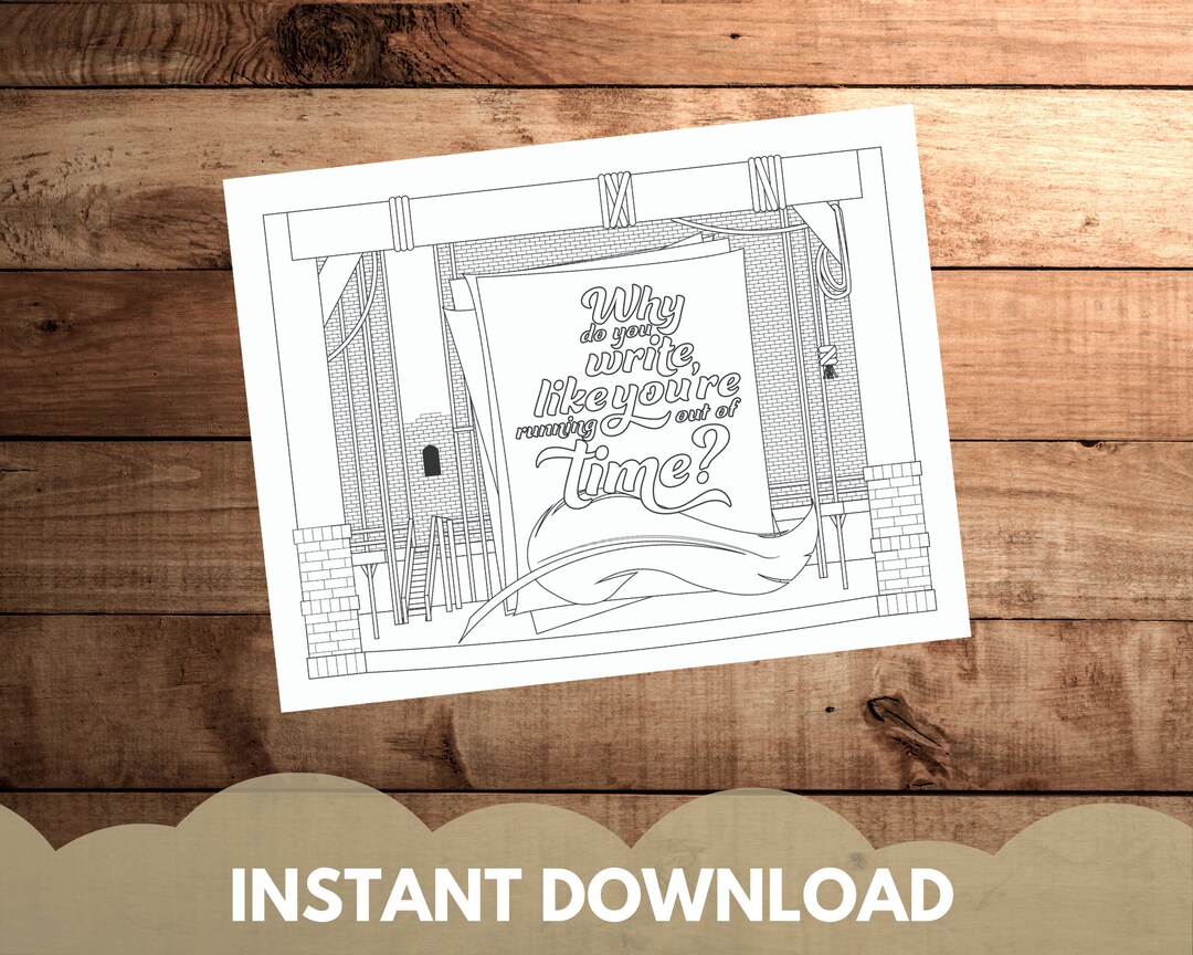 Hamilton Inspired Coloring Pages | Broadway Coloring Page | Adult ...