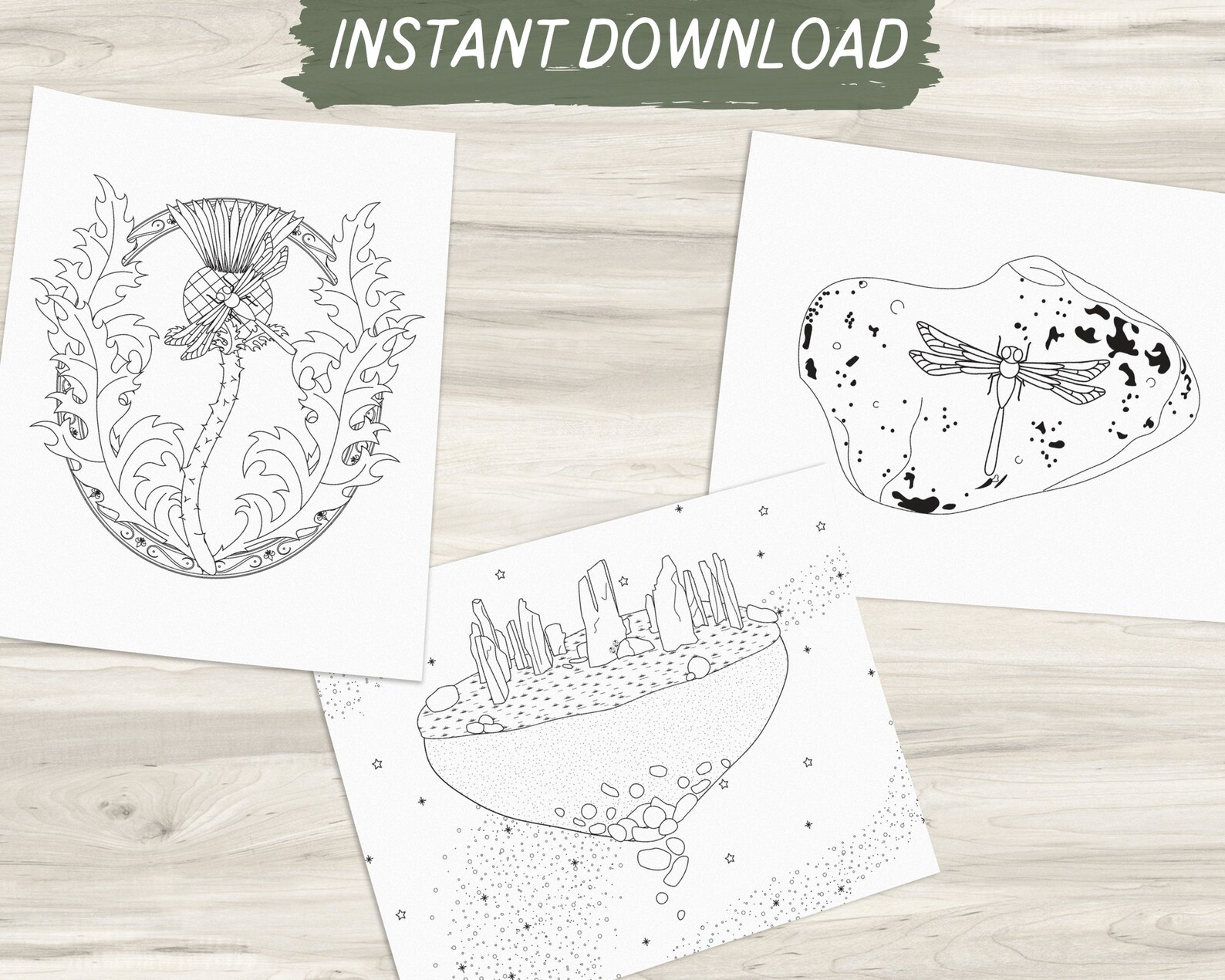 Outlander Inspired Coloring Pages | Book Coloring Page | Adult Coloring ...