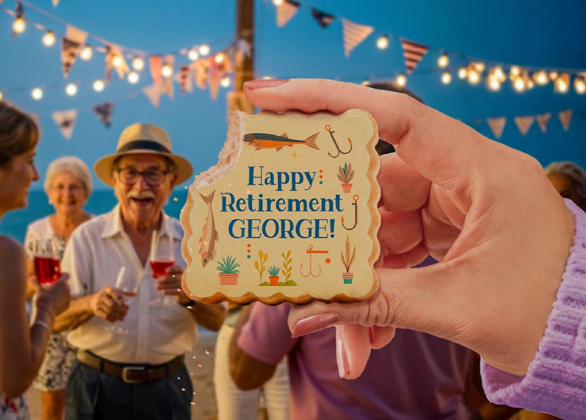 Happy Retirement Cookies | Personalized Gift for Men | ONE DOZEN ...