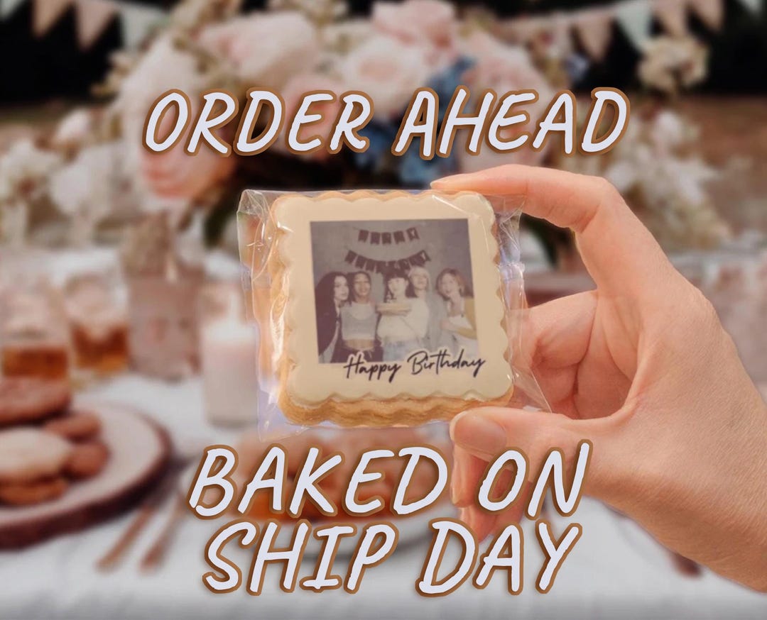 Personalized Gift Photo Cookies Birthday Gift Box, Thinking of You ...