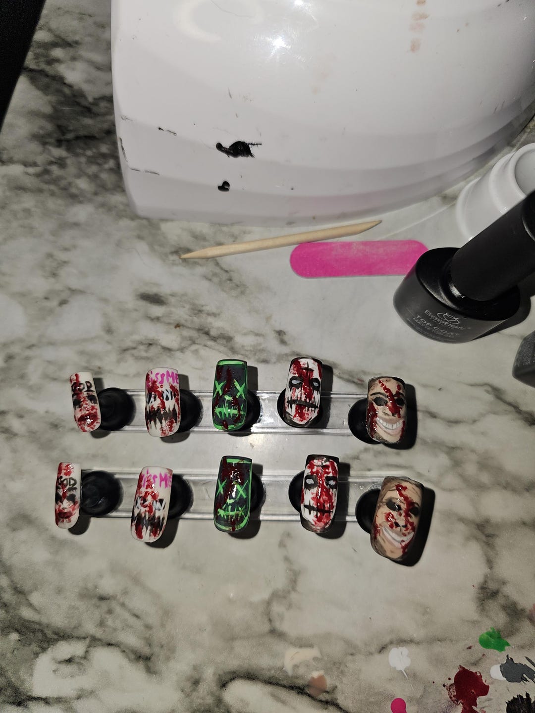 Press on Nails Purge Mask Faces Halloween Nails - Etsy