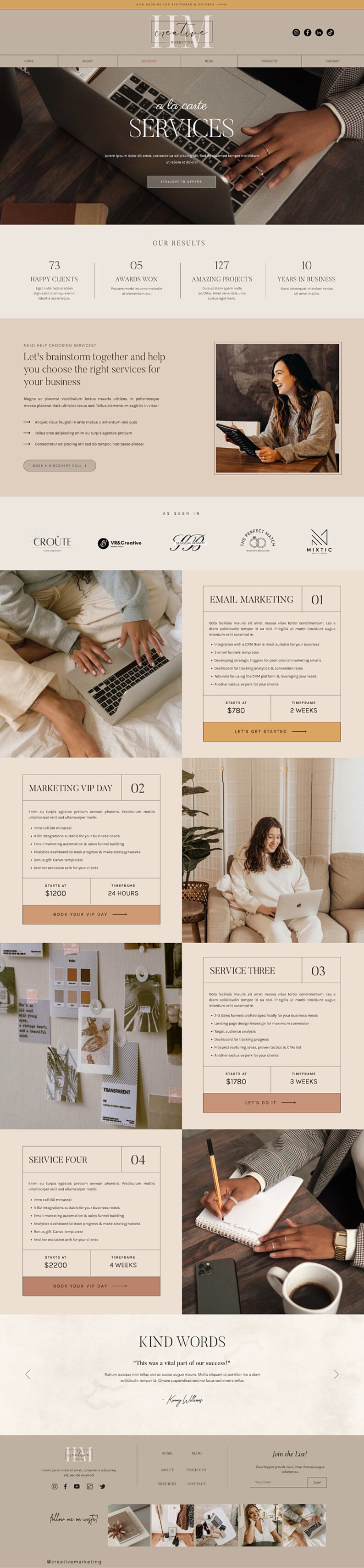 Wix Website Template Business Coaching Creative Modern Wix - Etsy