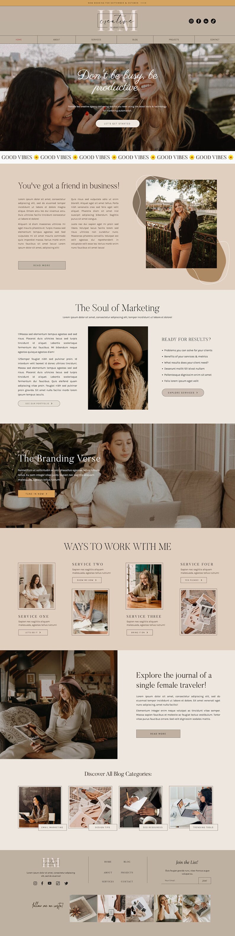 Wix Website Template Business Coaching Creative Modern Wix - Etsy