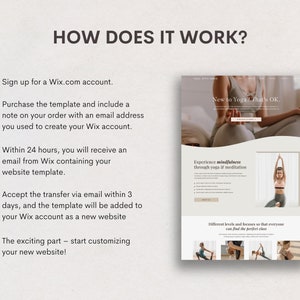 Wix Website Template Yoga Studio Coach, Fitness Instructor, Modern Wix ...