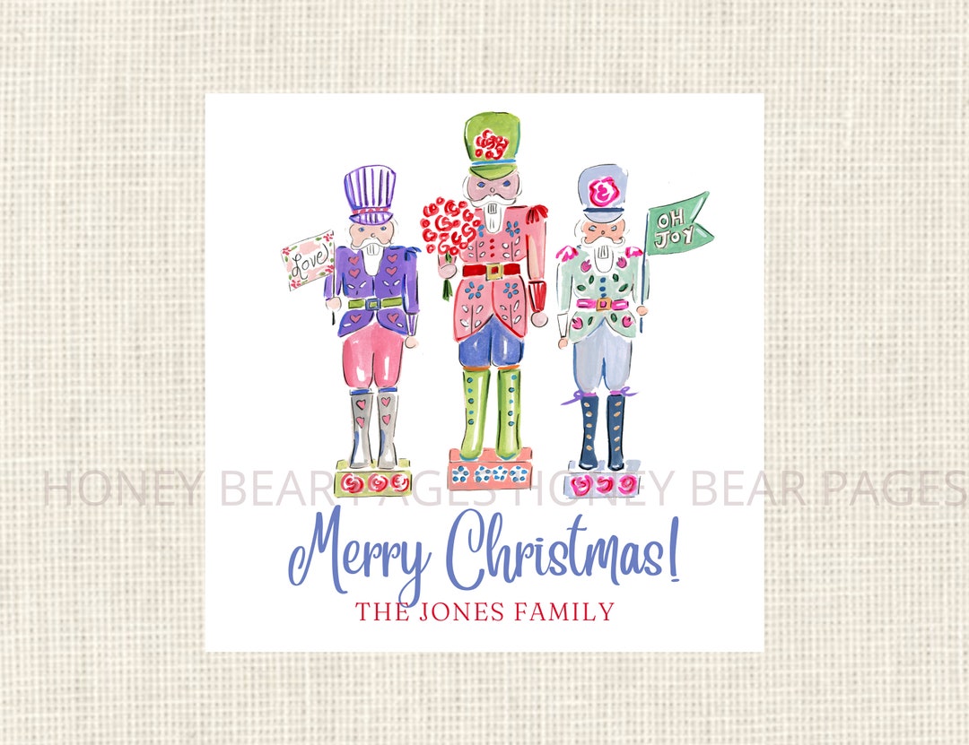 Christmas Nutcracker Gift Tags / Watercolor / Personalized - Etsy