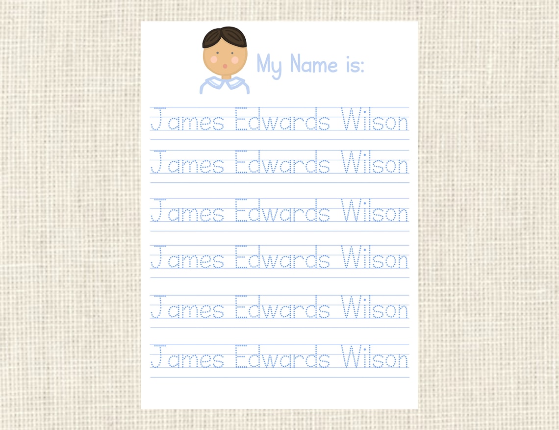 Personalized Name Tracing Mat/ Handwriting / Custom | Etsy