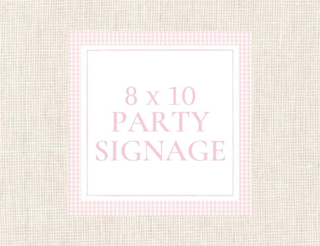 Party Signage 8x10 - Etsy
