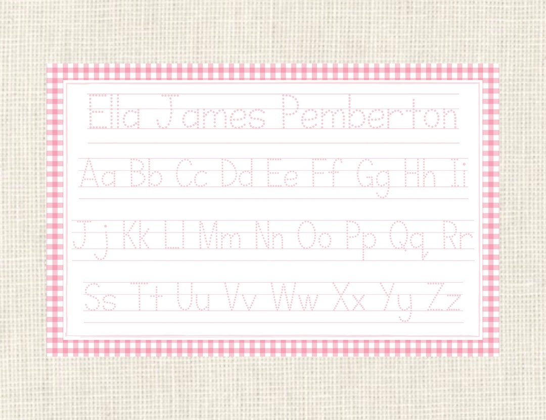 Personalized Tracing Watercolor Laminated Placemat/ Custom / Children's ...