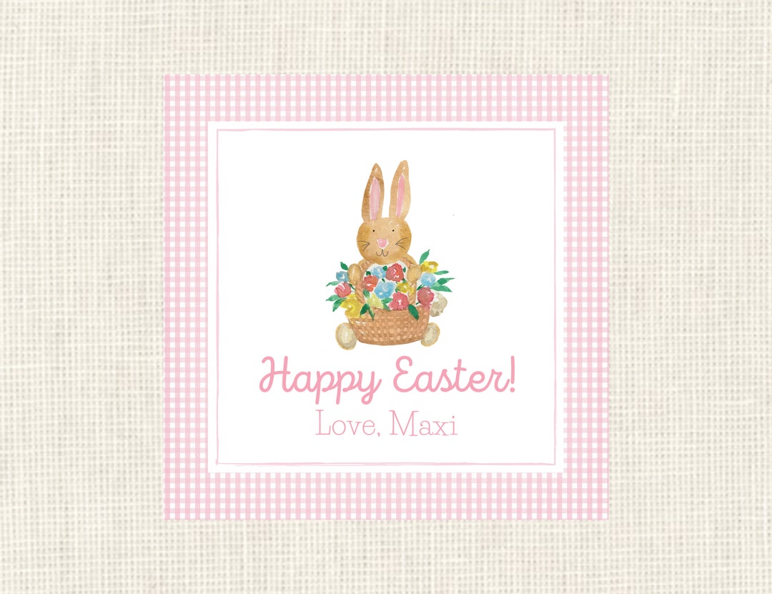 Watercolor Easter Tags / Spring Gift Tags / Bunny - Etsy