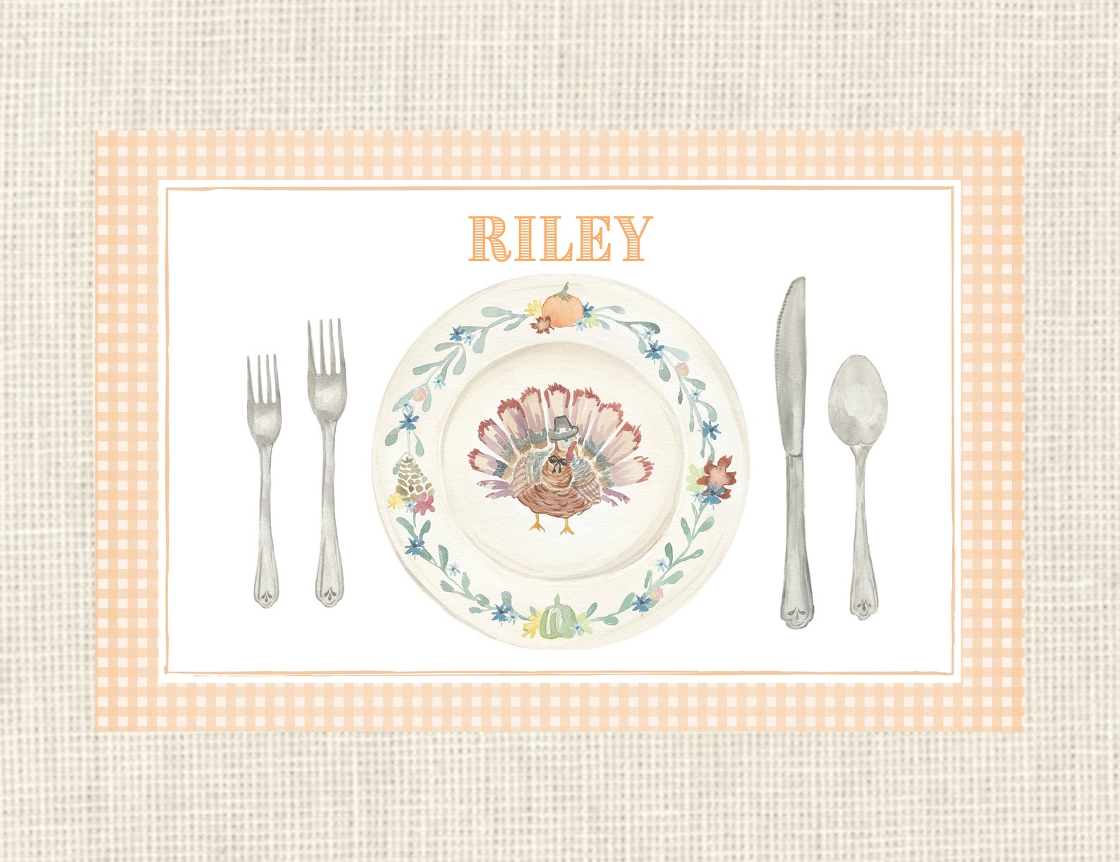 Personalized Christmas - Halloween - Thanksgiving Placemat/ Holidays - Etsy