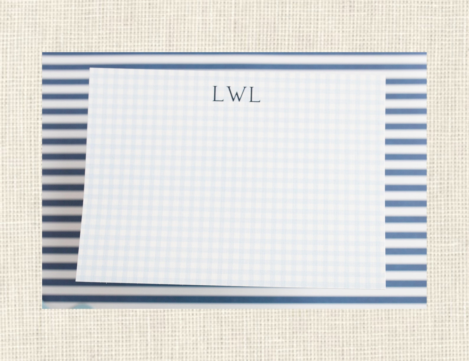 Personalized Boys Gingham Stationery / Blue / Boys Note Cards ...