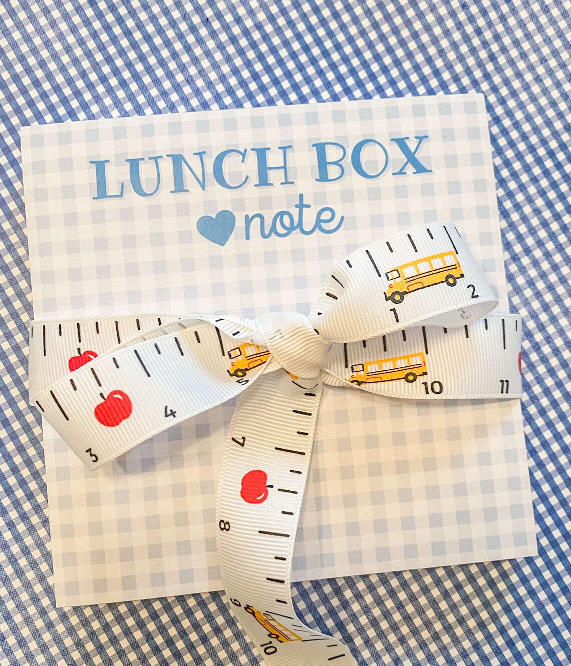 Lunch Box Love Notes Notepad / Kids / School / Gingham - Etsy
