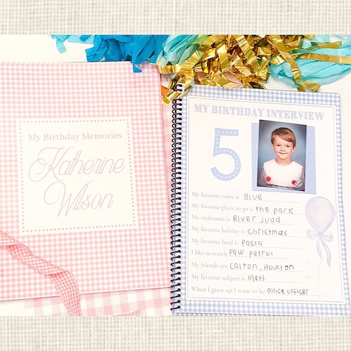 Birthday Memory Book / Birthday Interview / Memories / First | Etsy