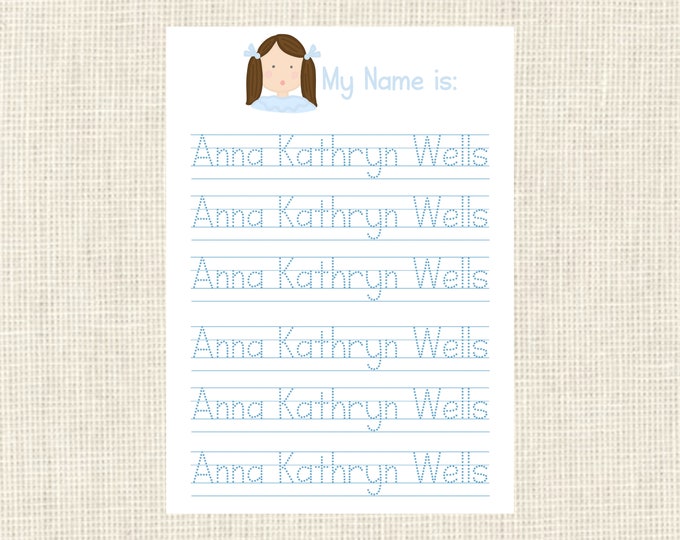 Personalized Name Tracing Mat/ Handwriting / Custom - Etsy
