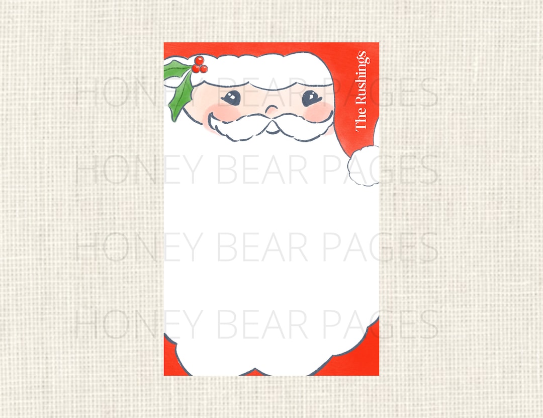 Christmas Notepad / Santa Notepad / A Note From Your Elf - Etsy