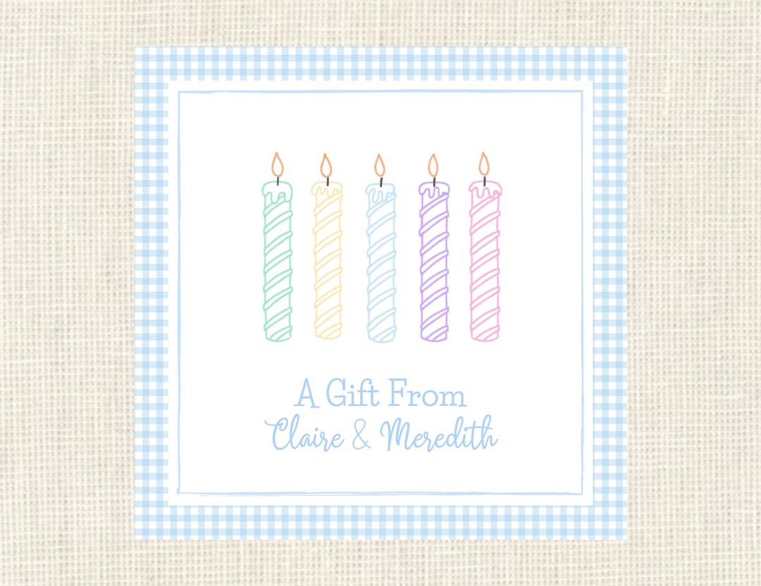Birthday Calling Cards/ Enclosure Gift Tags Favor Tags/ Girls / Sisters ...