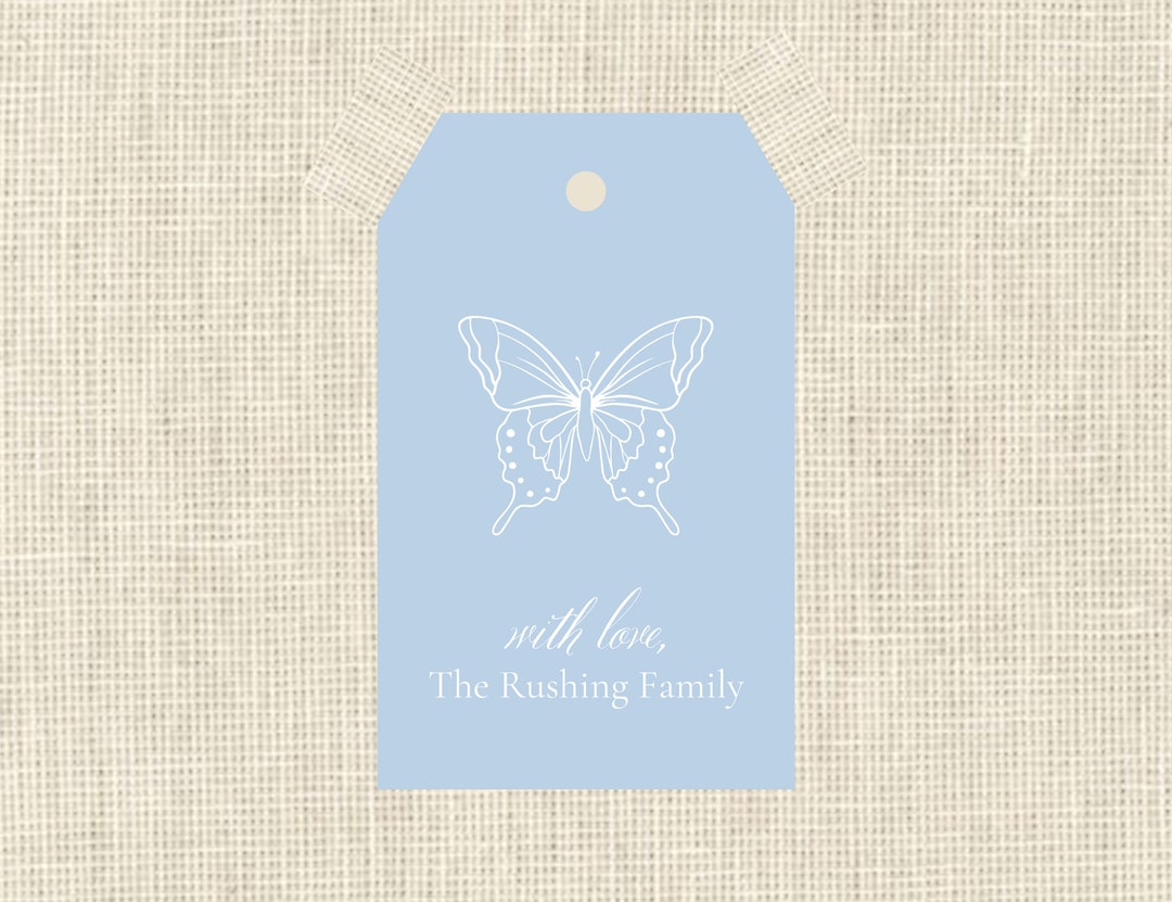 Butterfly Gift Tags / Family Personalized Gift Tags - Etsy