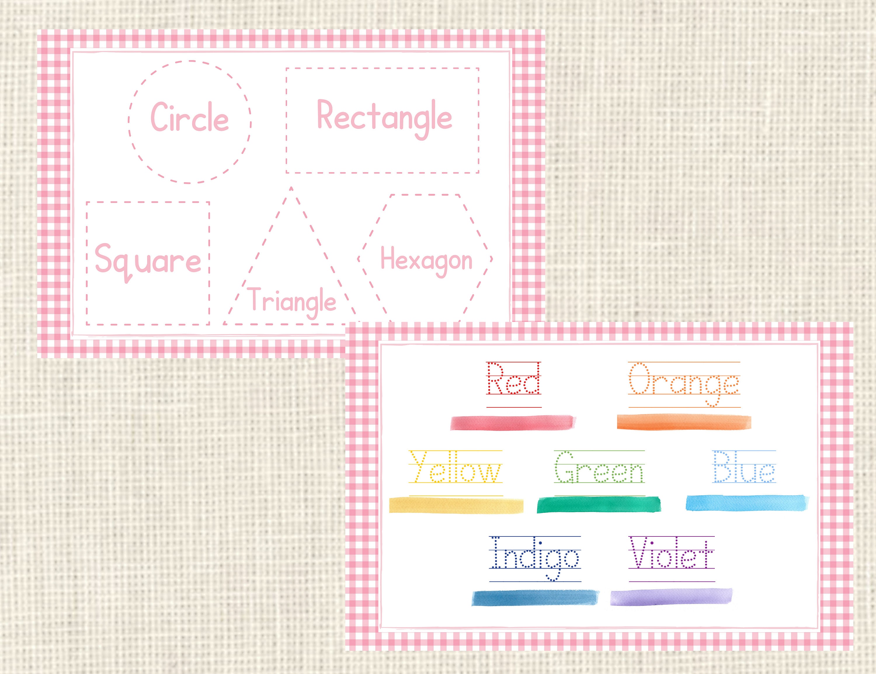 Colors and Shapes Tracing Placemat / Tracing Mat For Kids / | Etsy