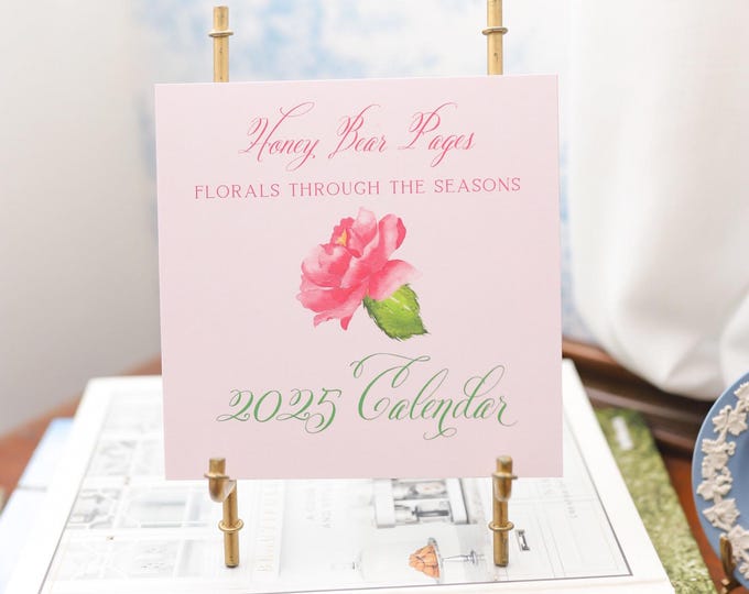 Floral Desktop Calendar / 2025 / Watercolor Calendar / Available With ...