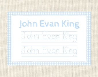 Personalized Name Tracing Mat/ Handwriting / Custom | Etsy