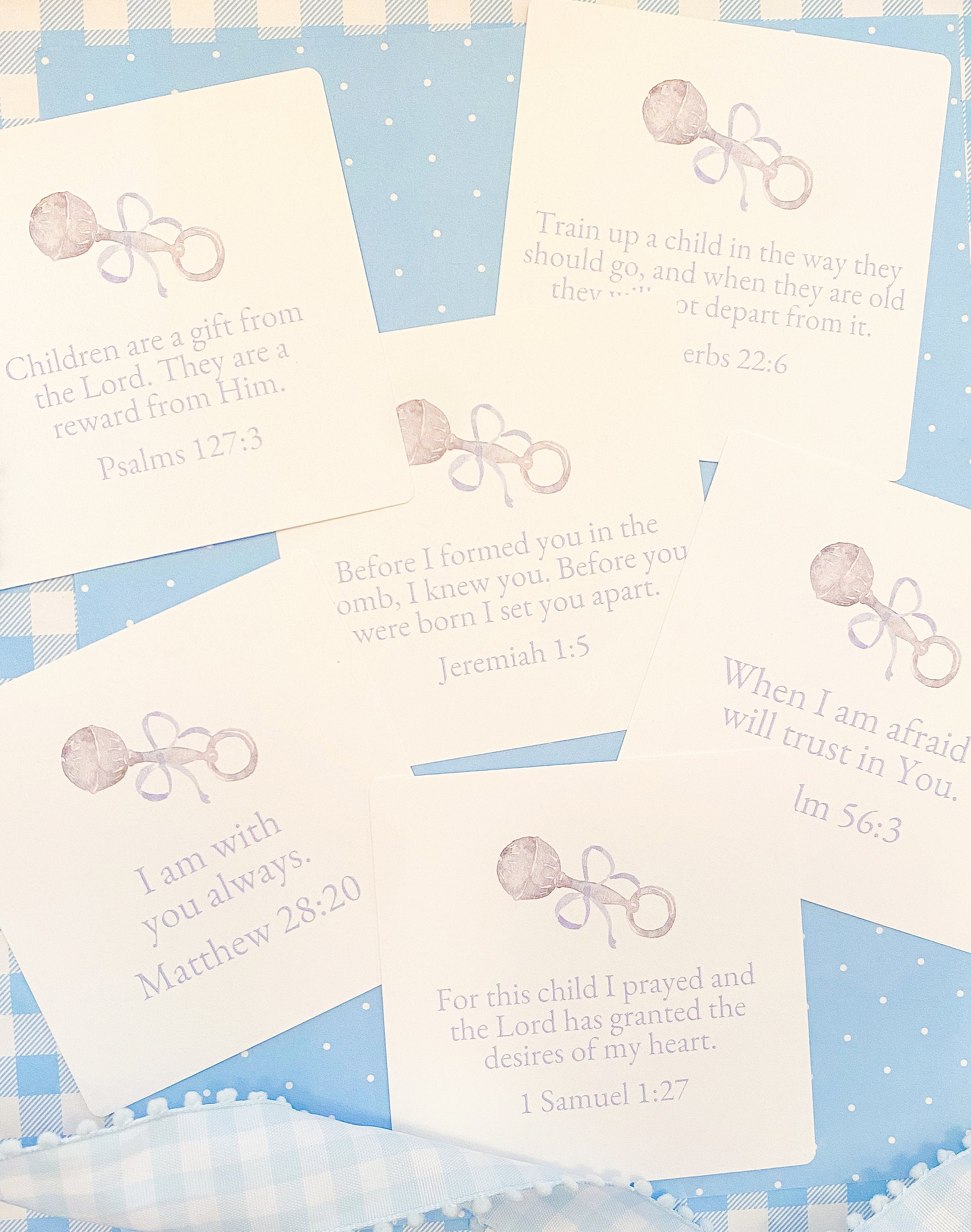 Nursery Scripture Cards With Easel / Baby / Bible Verses / - Etsy