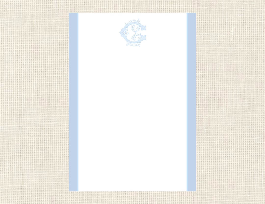 Womens Vine Monogram Personalized Notepad, 100 Sheets, Classic Notepad ...