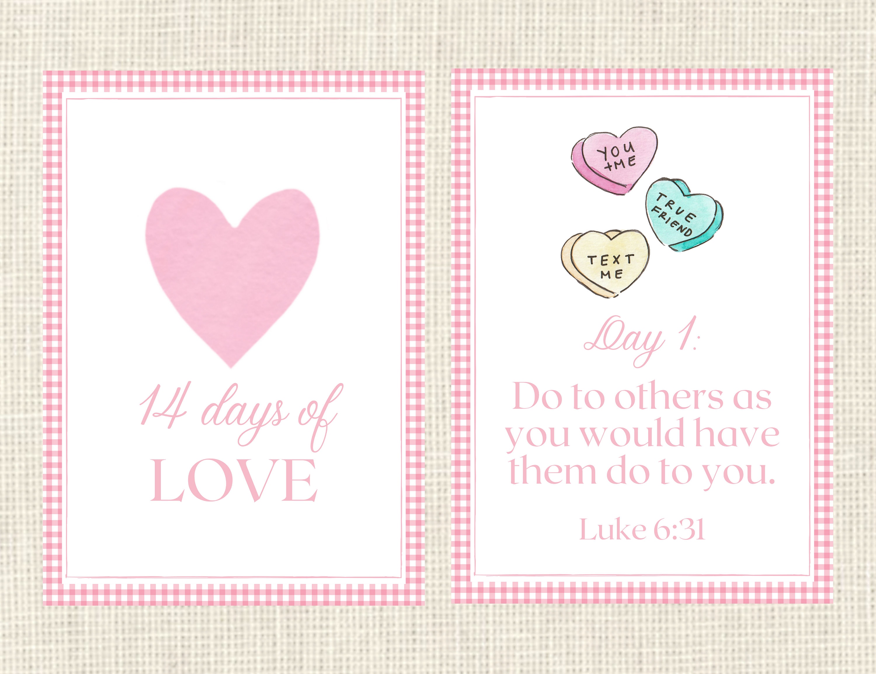 14 Days of LOVE Valentine Scripture Cards Available With - Etsy