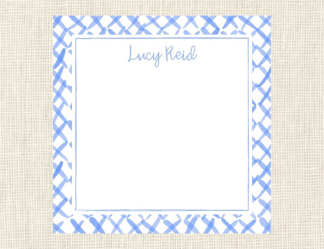 Watercolor Blue Notepad / Classic / Pink / Grocery List / to Do - Etsy
