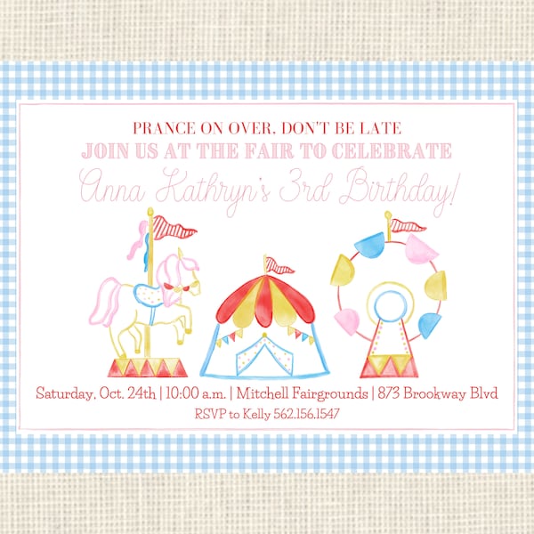 Fair Birthday Invitation - Etsy