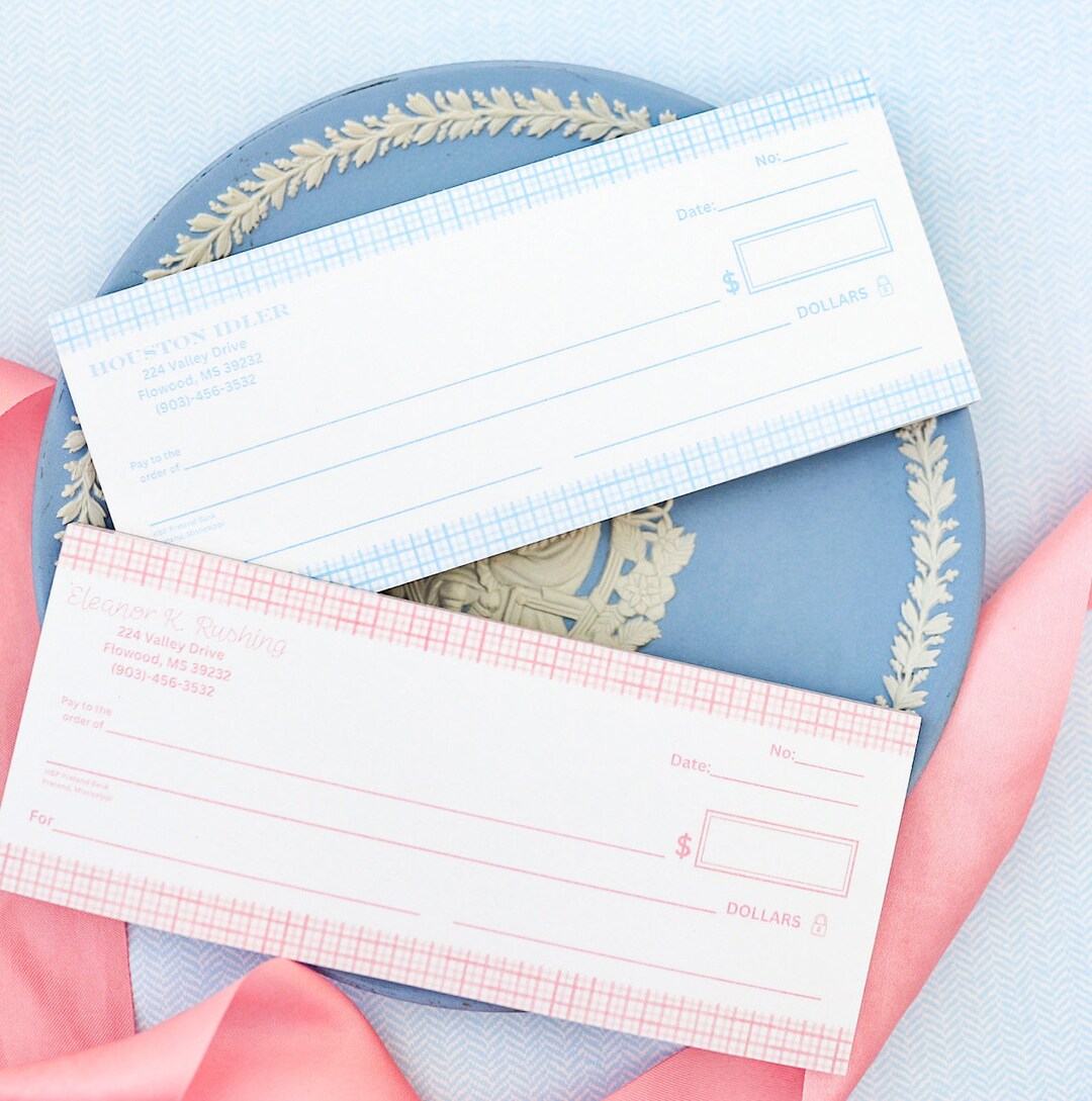 Kids Pretend Check Book Personalized Checks - Etsy