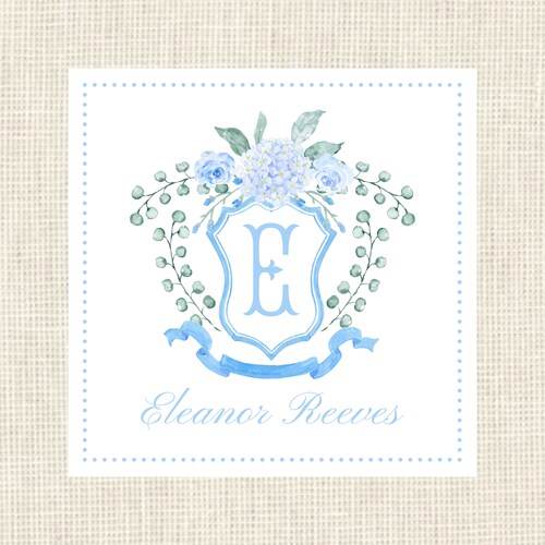 Crest Personalized Monogram Gift Tags | Etsy