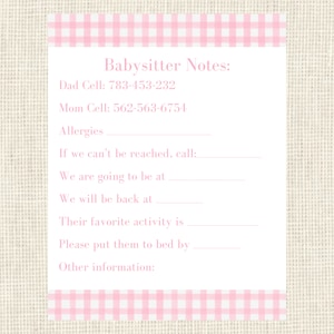 Personalized Babysitter Notepad Childrens Custom Notepad - Etsy