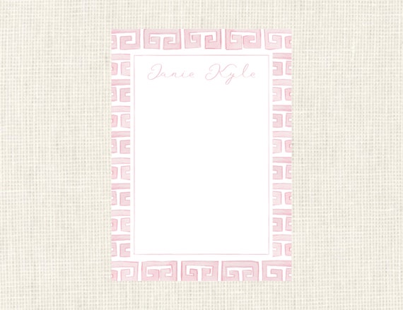 Greek Key Notepad 100 sheets Classic Notepad Professional | Etsy