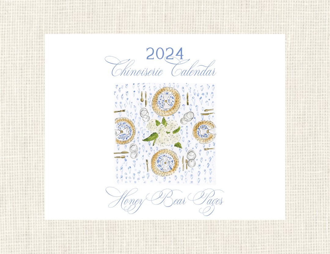 Chinoiserie Wall Calendar / Spiral Bound Calendar Ginger Jar - Etsy