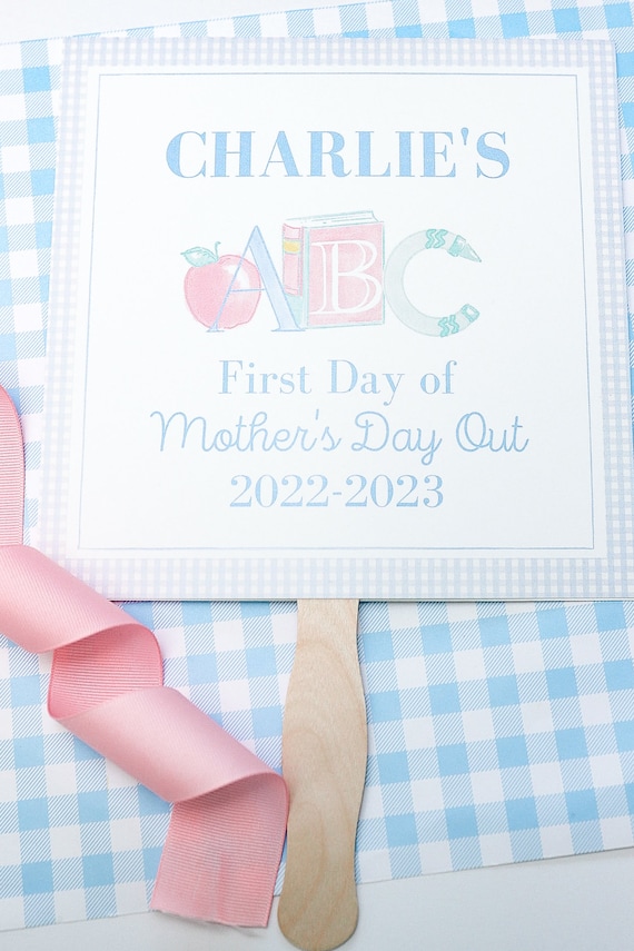 Blue First Day of School Handheld Sign / Personalized / Back - Etsy