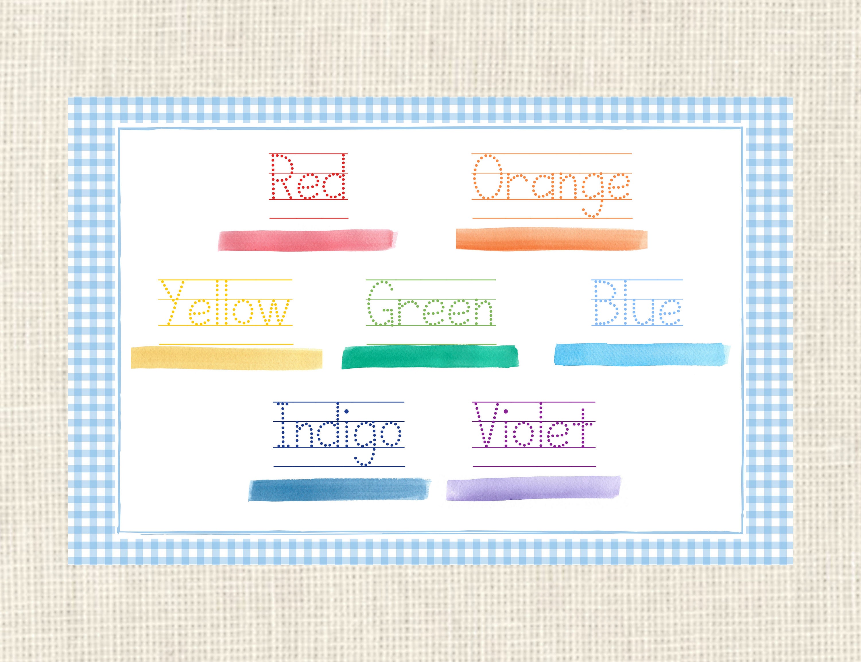 Colors and Shapes Tracing Placemat / Tracing Mat For Kids / | Etsy