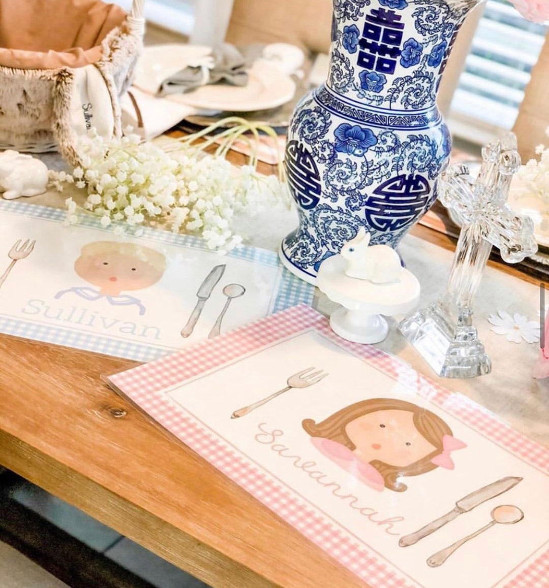 Personalized Heirloom Portrait Placemat Watercolor Faces - Etsy