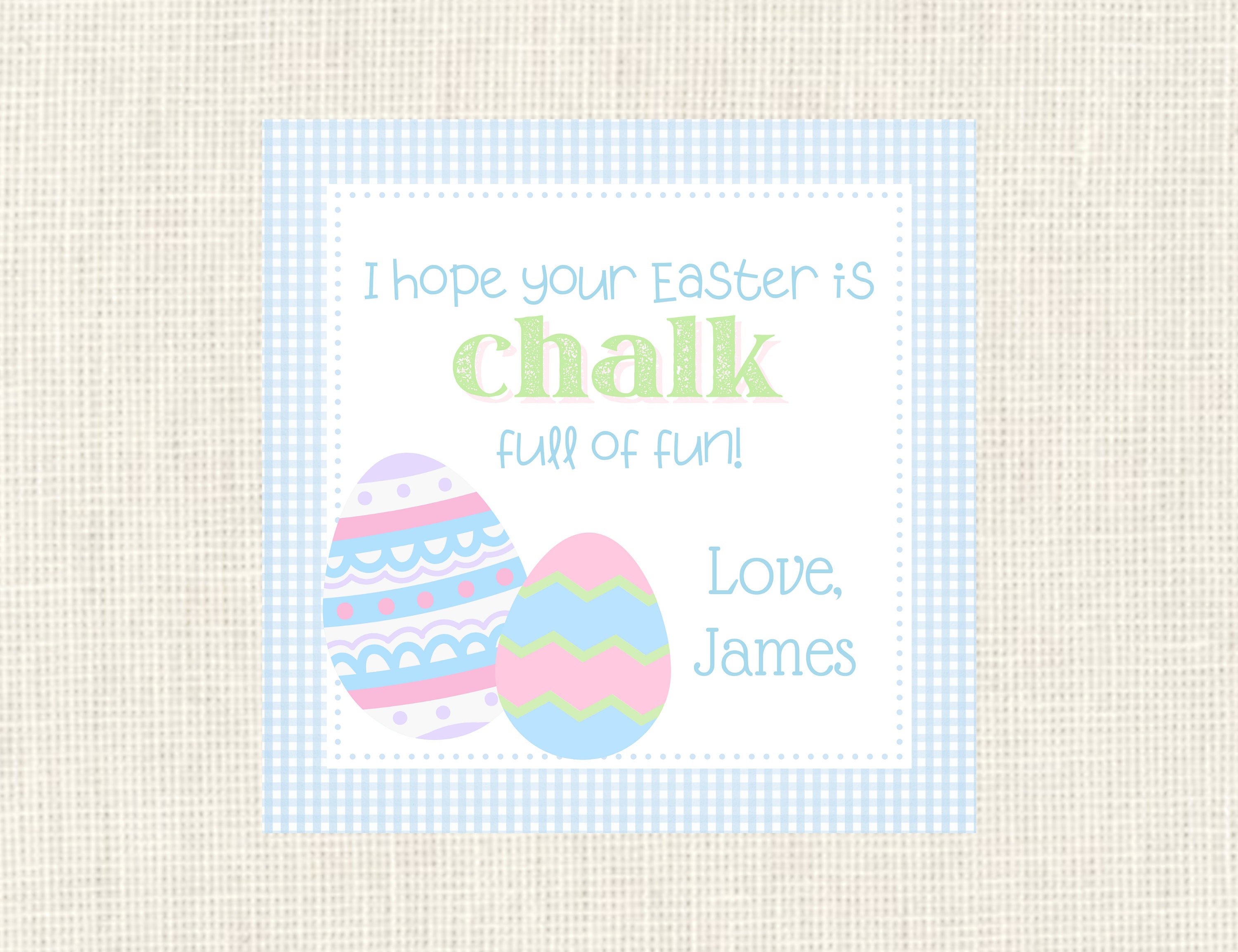 Watercolor Easter Tags / Spring Gift Tags / Chalk - Etsy