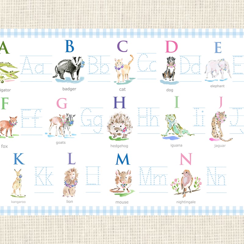 Alphabet Placemat - Etsy