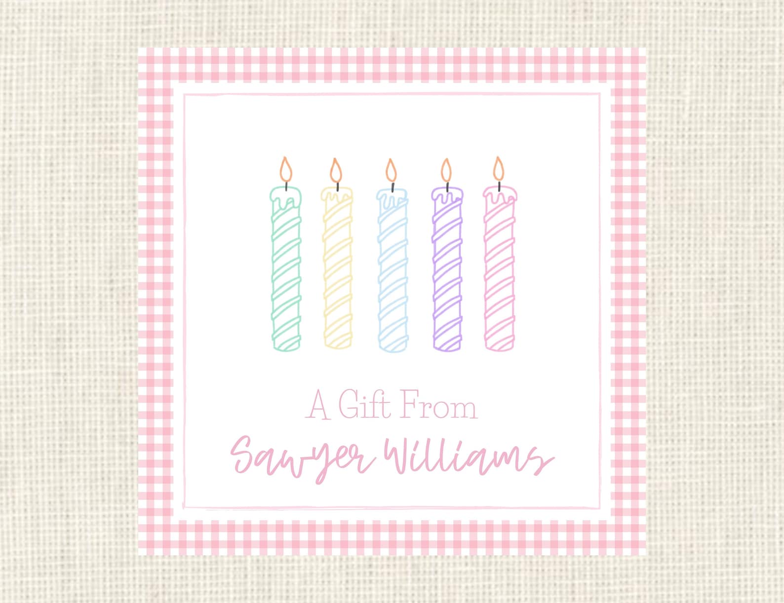 Birthday Calling Cards/ Enclosure Gift Tags Favor Tags/ Girls / Sisters ...
