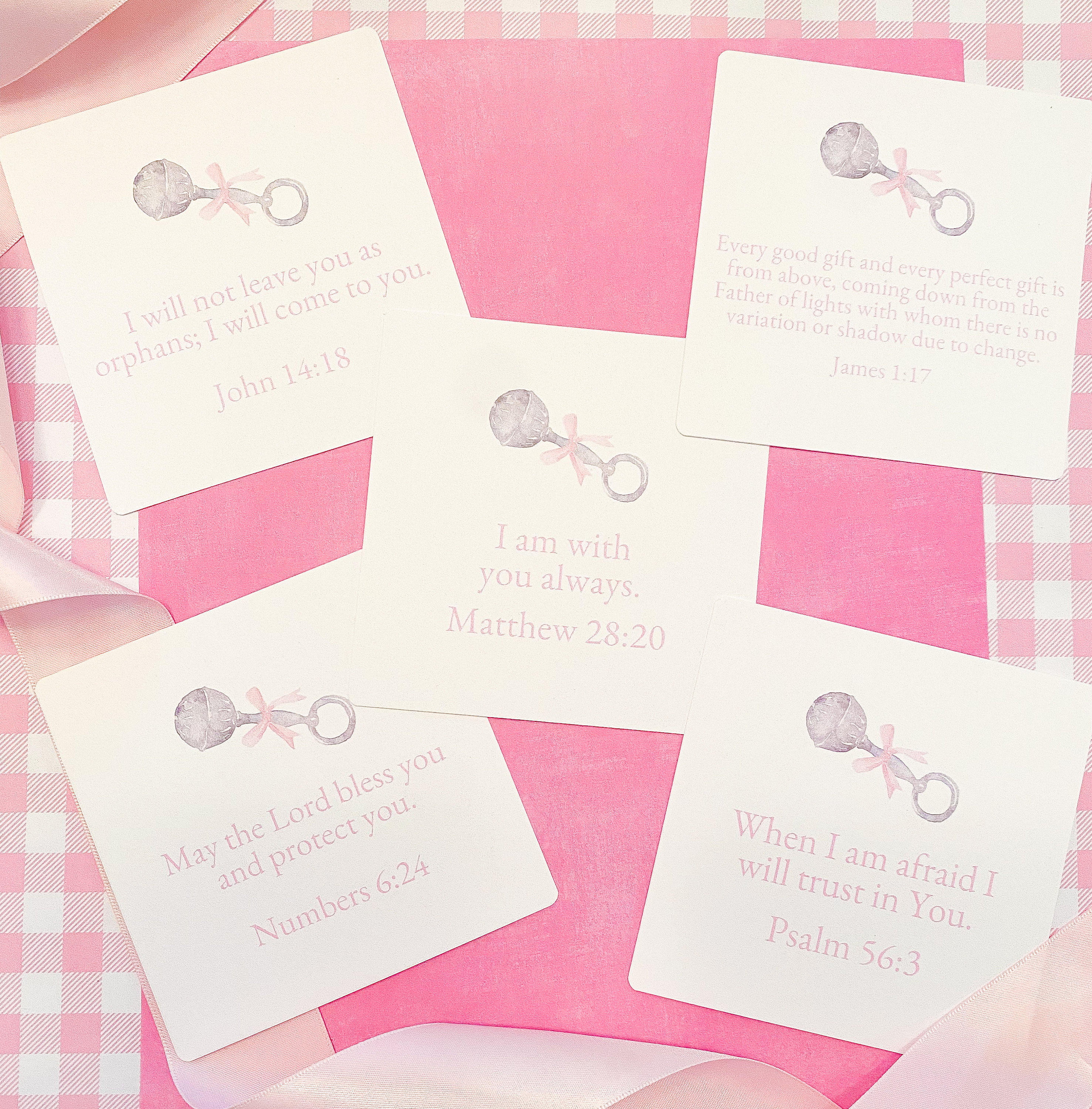 Nursery Scripture Cards With Easel / Baby / Bible Verses / - Etsy